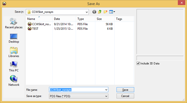 Saving your PDS File with 3D Content